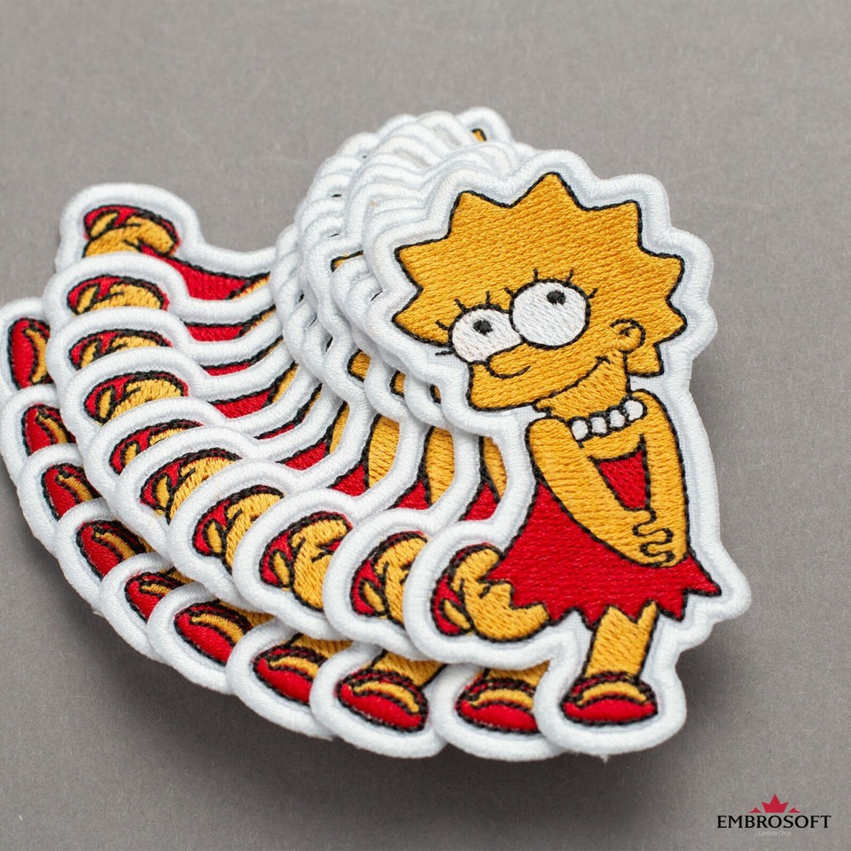 The Simpsons Lisa Simpson Cartoon Character Embroidered Patch Iron On 2 ...
