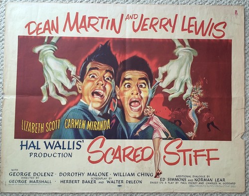 Vintage Poster 1953 Scared Stiff Dean Martin Jerry Lewis 22x28 Carmen ...