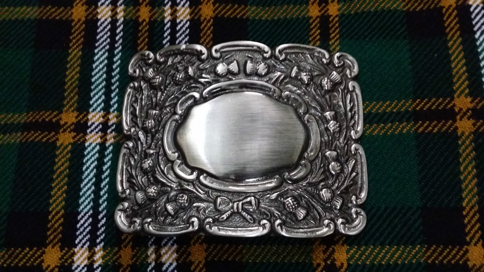 Piper Kilt Belt Buckle Thistle Silver Antique /Scottish Parade Belt ...