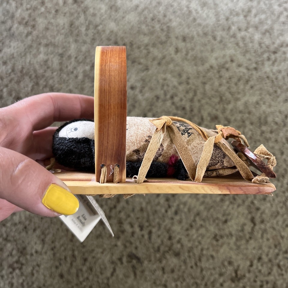 Miniature Navajo Cradleboard doll baby Lisa Benally Native American art ...