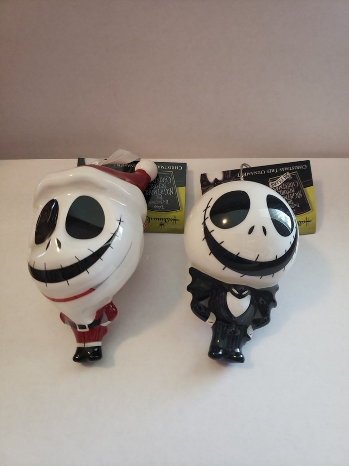 SANTA JACK Skellington Target Exclusive Decoupage 2 Ornament SET ...