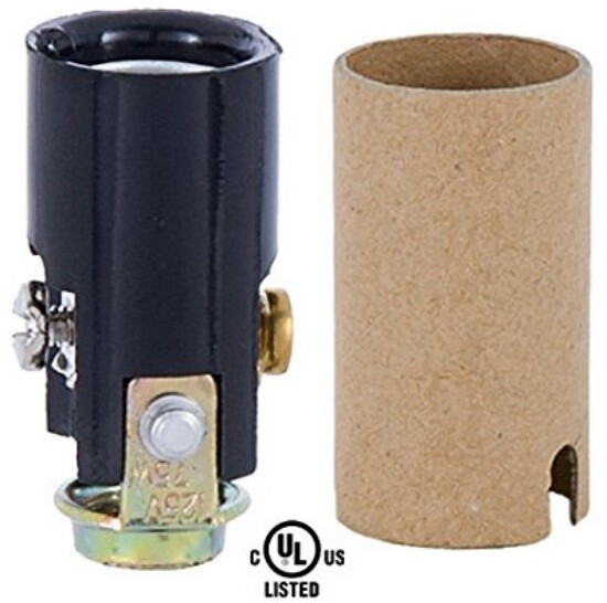 Candelabra Base Keyless Phenolic Socket, 1-1/2 Inch High, 1/8 IP Female ...