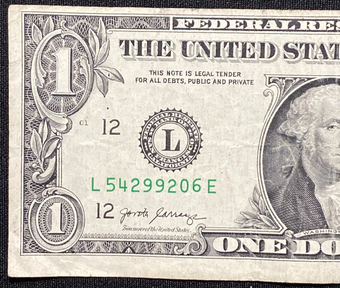 MISALIGNMENT ERROR 2017 $1 DOLLAR BILL MISS CUT!! | eBay
