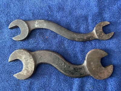 TWO Vintage S WRENCHES * J H Williams 79C & Bonney 675A * Curve Wrench ...