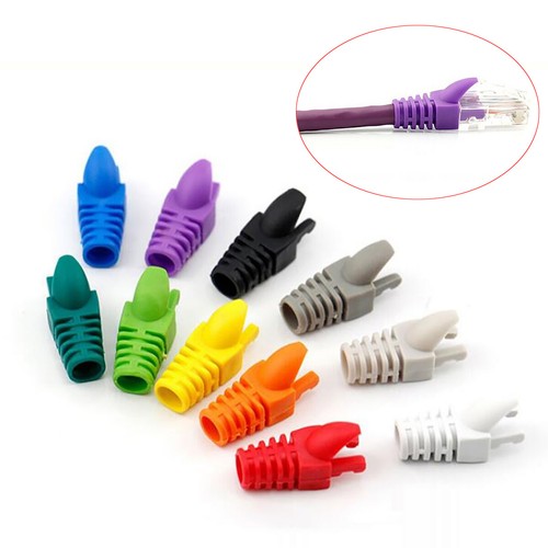 RJ45 CAT6 Boot End Cap Network Ethernet Cable Connector Modular Head ...