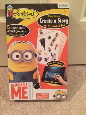 DESPICABLE ME MINIONS & NINJA TURTLES COLORFORMS Re Stickable Fun Pack ...