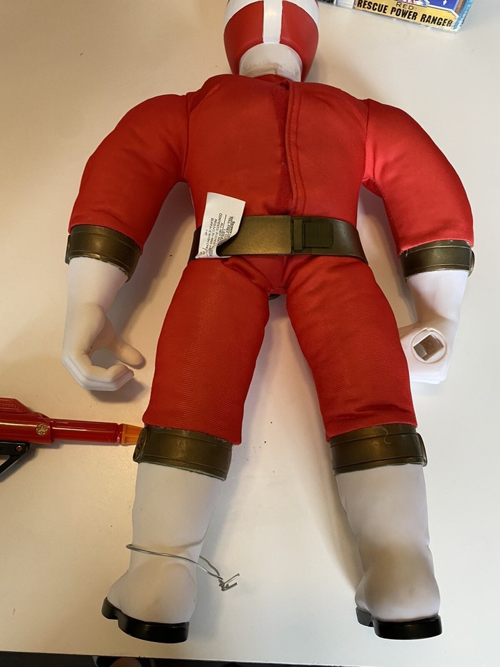 RARE! Power Rangers Rescue POWER BASHERS RED RANGER 20" 1999 w/box ...