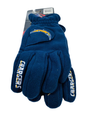 NFL Team Apparel 180s San Diego Chargers Winter Gloves, True Navy, XS ...