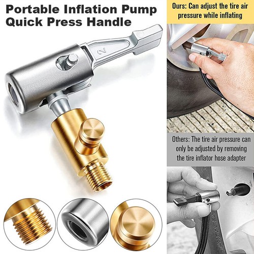 Inflatable Pump Connector Valve Adapter Air Chuck Compressor Tire Chuck ...