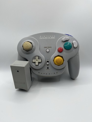 Tested! Genuine Nintendo Gamecube Wavebird Gray Wireless Controller w ...