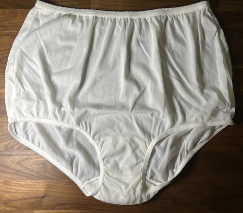 Vtg Serenada Nylon Panties Sz 10 Second Skin Briefs White Silky Soft ...