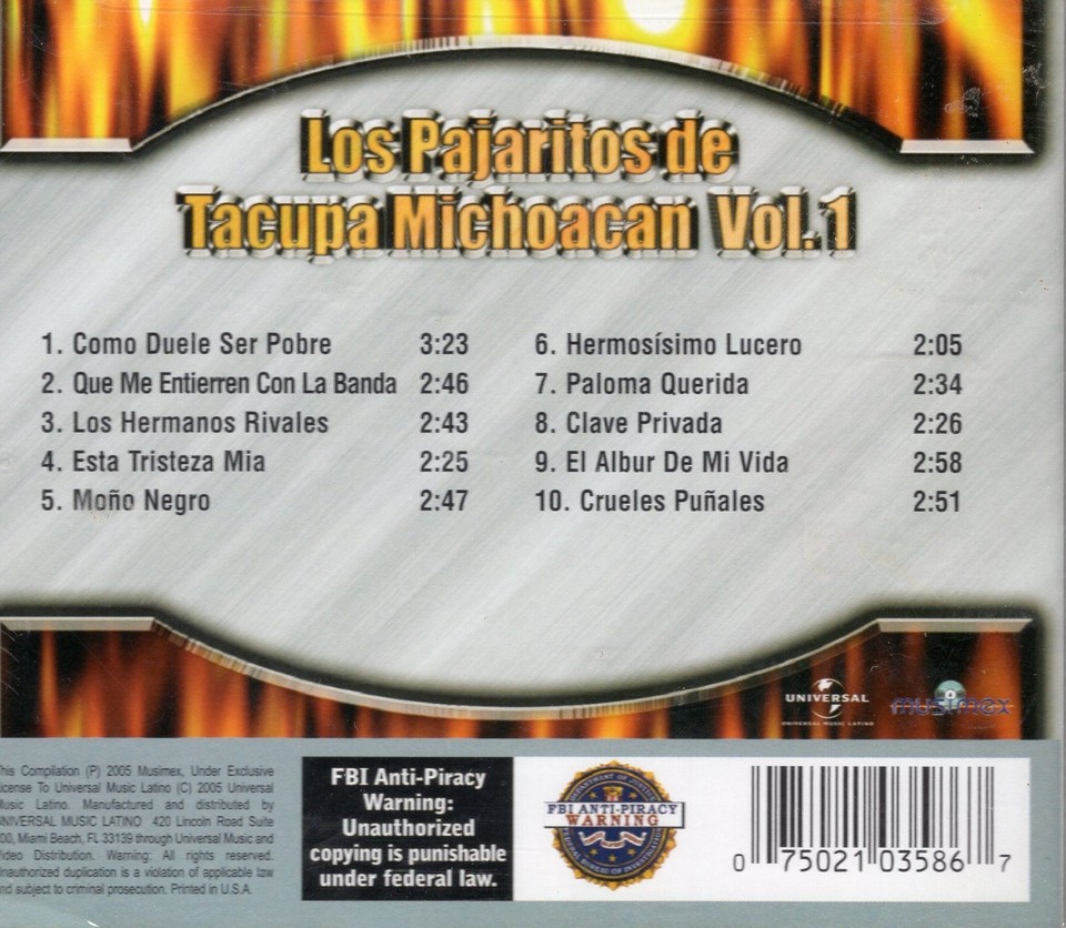 Super Banda Los Pajaritos De Tacupa Mich. Clasicos de Tierra Caliente ...