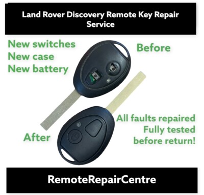 Land Rover Discovery 2 KEY REPAIR FIX TD5 2 Button Remote Key Fob Case ...