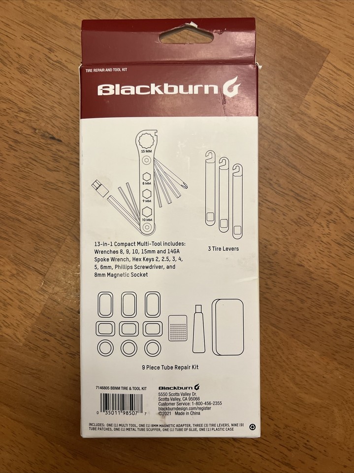 Blackburn Bicycle Tire Repair and Tool Kit Bike Tools 15+ Levers Multi ...