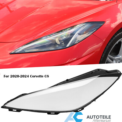 For 2020-2025 Chevy Corvette C8 Left Side Headlight Cover Lens ...