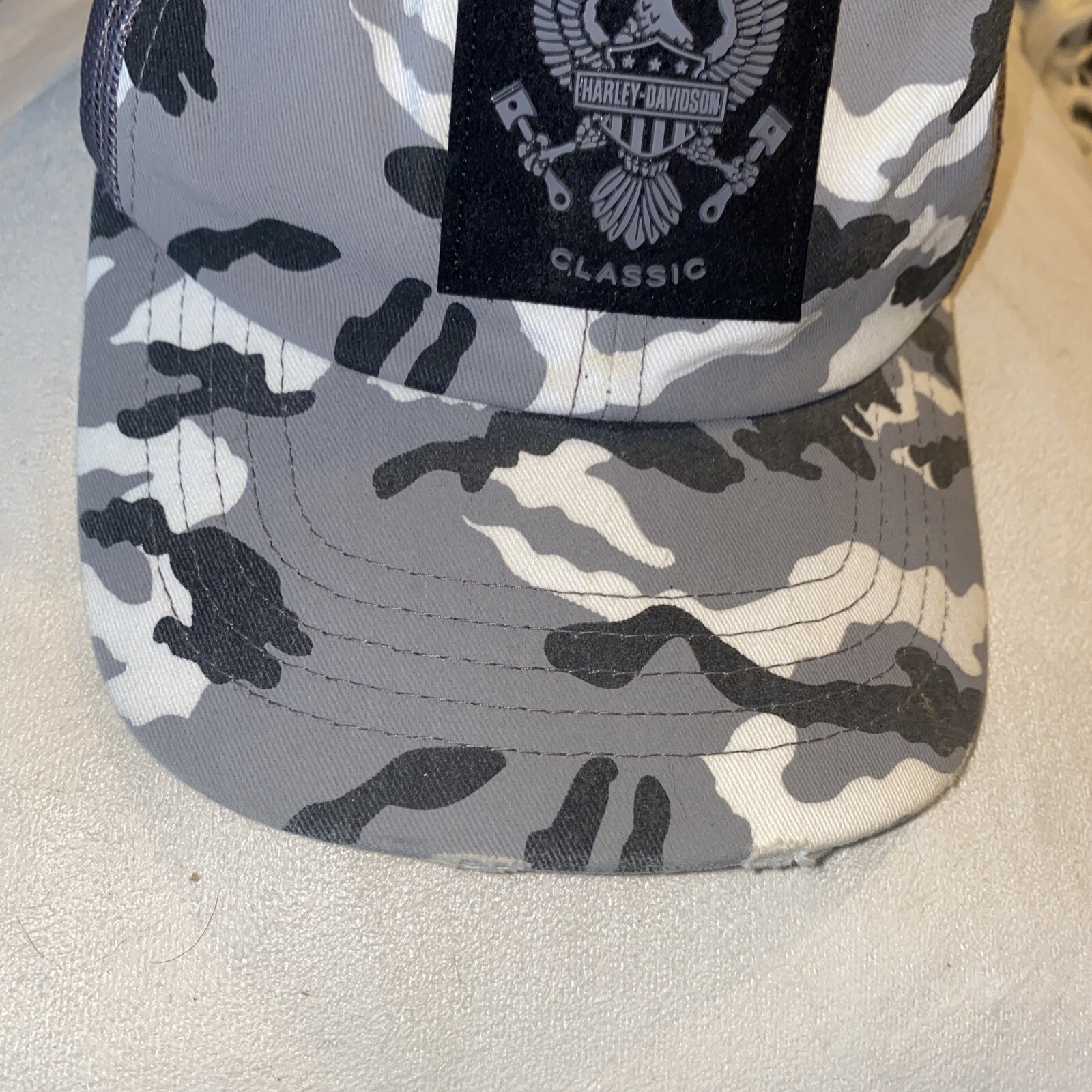 HARLEY-DAVIDSON MOTORCYCLES Camo Eagle Cap Hat Adjust… - Gem