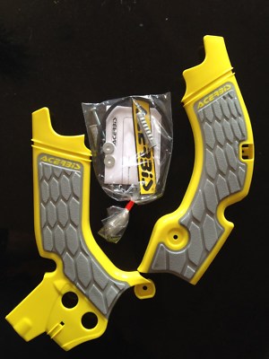 SUZUKI RMZ 450 RMZ450 2008-2017 ACERBIS YELLOW / GREY FRAME GUARDS ...