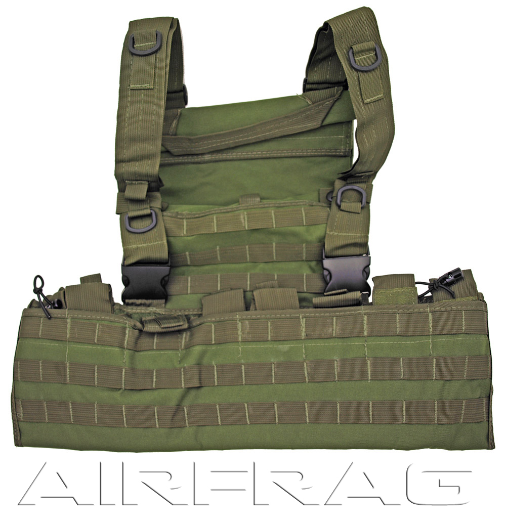 Taigear 25042OD Green MOLLE Web Tactical Vest 12 straps 9 pockets ...