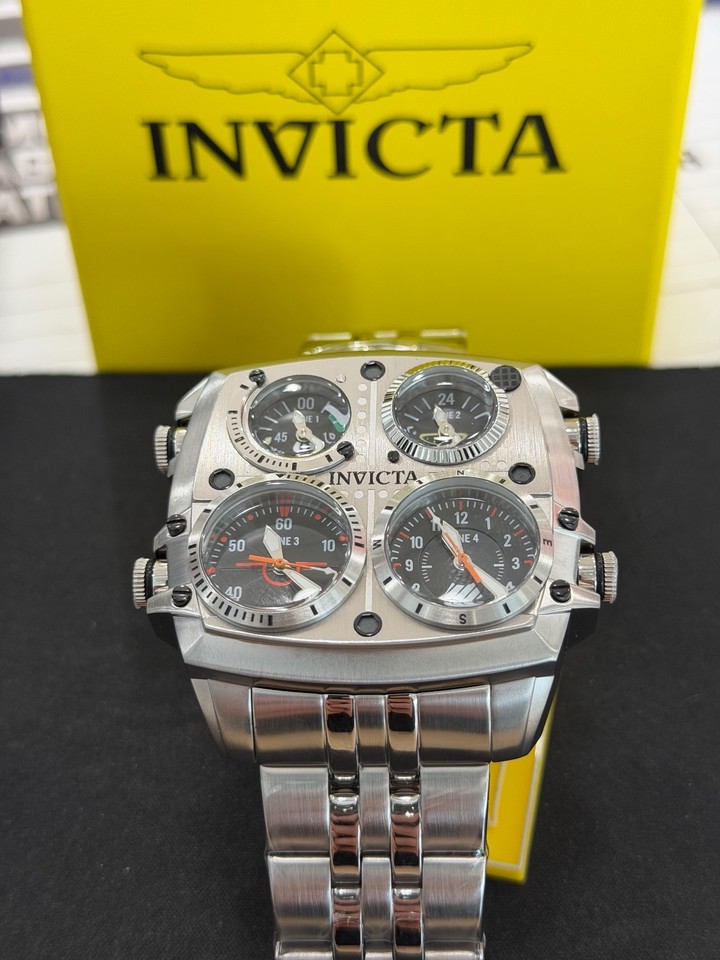 🔥NEW🔥Invicta Aviator ️ Pilot ZULU TIME 50mm 4-Time Zone Men’s Watch ...