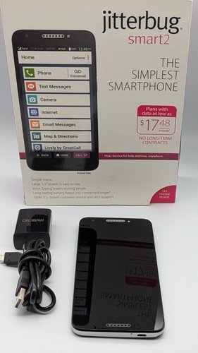 GreatCall - Jitterbug Smart 2 Smartphone for Seniors - Open Box w ...