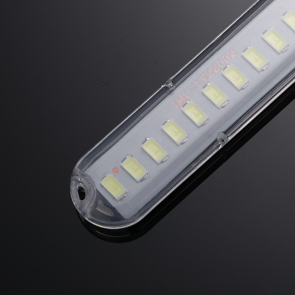 White Light LED USB Night Light Extended Metal Pole Moving Table Lamp ...