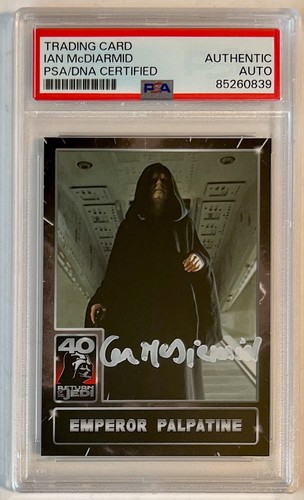 2023 Topps ROTJ 40th Emperor Palpatine Ian McDiarmid PSA DNA Signed ...