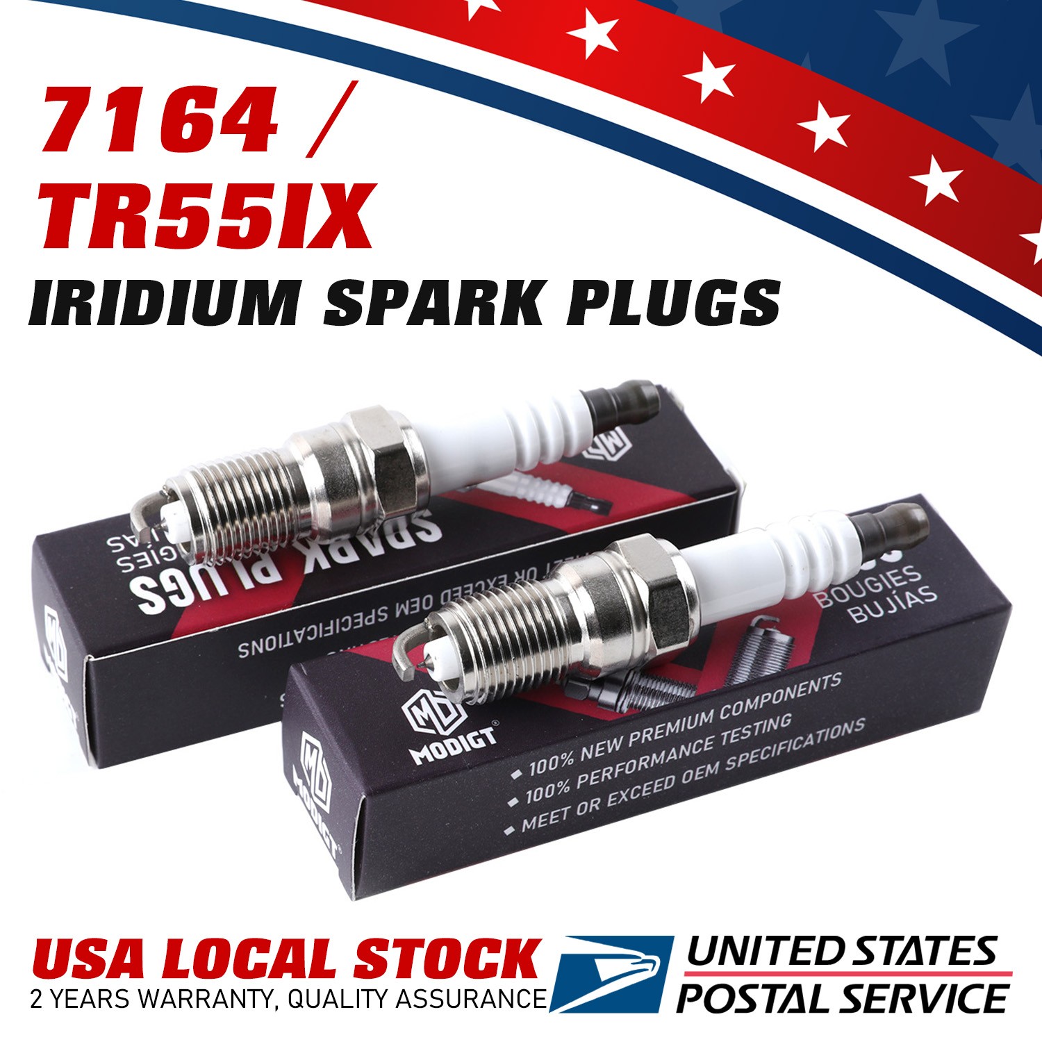 OEM Quality 8Pcs Fit NGK 7164 / TR55IX Standard Iridium IX Spark Plugs ...
