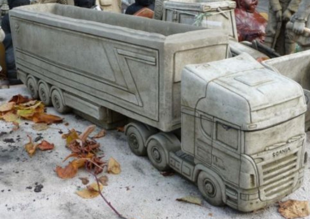 Stone Concrete Scania Lorry Planter (DELIVERY EXCEPTIONS) | eBay UK