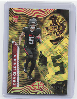 2022 Panini Illusions #6 Drake London Trophy Collection Yellow Diamond ...