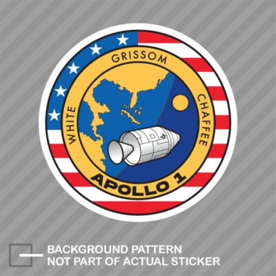 Round Apollo 1 Seal Sticker Decal Vinyl mission one space travel ...