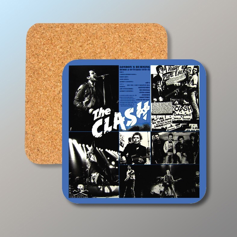The Clash - The Clash 1st album - cork backed coaster - FREE shipping ...