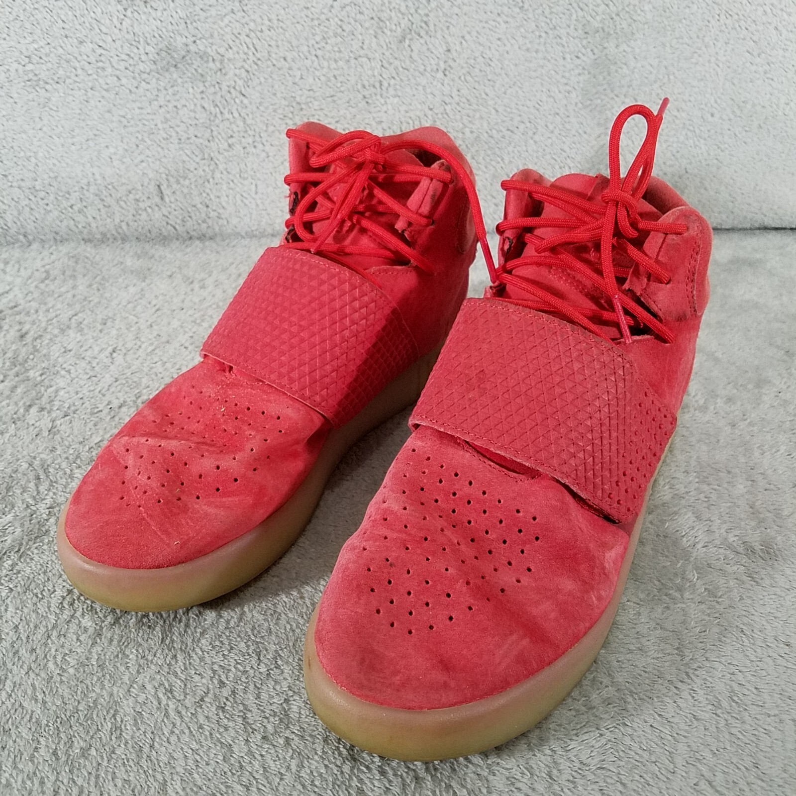Adidas Shoes Mens 7 Red Tubular Invader Strap Suede H… - Gem