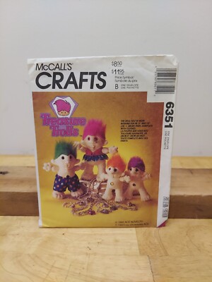 McCalls Treasure Trolls Dolls And Clothes Sewing Pattern New/Uncut ...