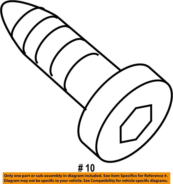 Nissan 0155301A50 Genuine OEM Side Bracket Retainer Clip for sale ...