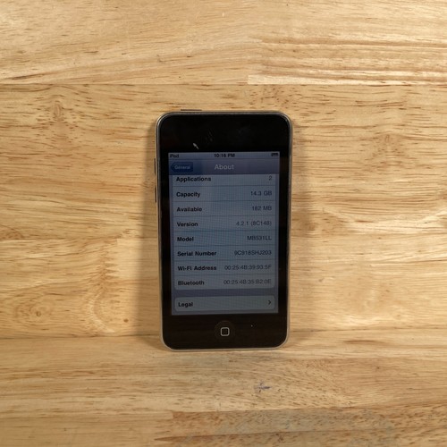 Apple iPod A1288 MB531LL Black 2nd Generation 3.5" Screen 16GB ...