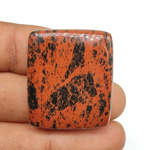 Rare Rouge Noir Acajou Obsidienne Cabochon Haut Poli Pierre Précieuse ...