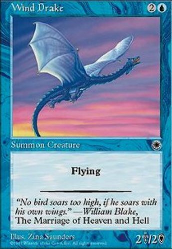 Moderate Play, T-Chinese MTG Regular Wind Drake Portal Magic the ...