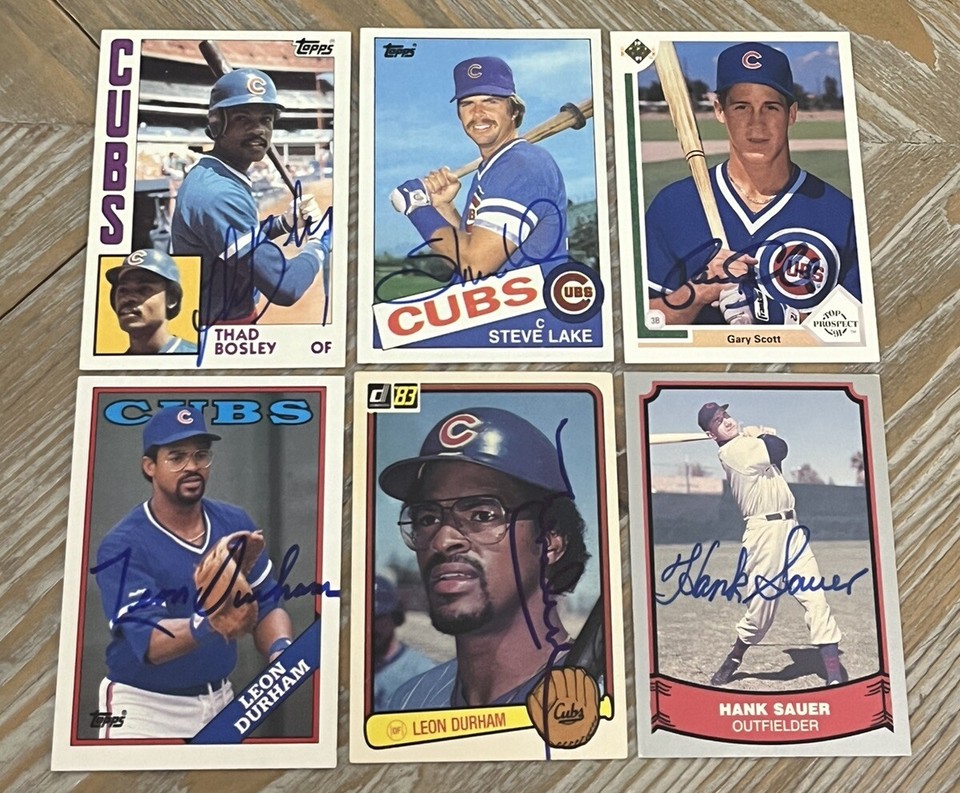 LOT OF (36) SIGNED AUTOGRAPHED CHICAGO CUBS BASEBALL CARDS W/ STARS! | eBay