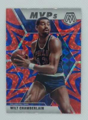 2019-20 Panini Mosaic MVPs Reactive Blue Prizm Wilt Chamberlain #300 ...