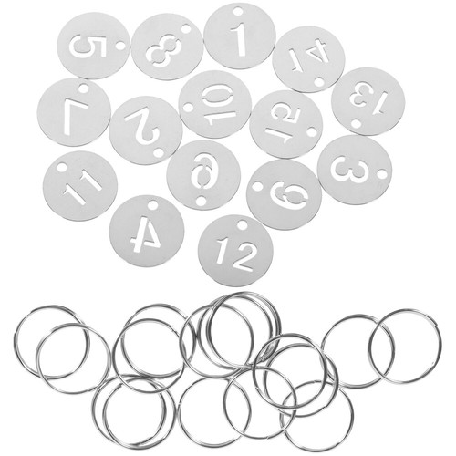 15 Pcs Number Plate Key Tags with Rings Numbered Metal for Labeling | eBay