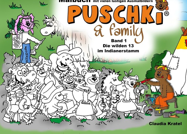 Malbuch zu PUSCHKI & family von Claudia Kratel (2014, Taschenbuch ...