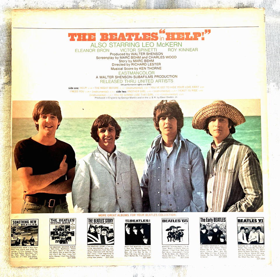 1965 HELP! THE BEATLES VINYL ALBUM CAPITOL RECORDS USED 1st PRESSING ...