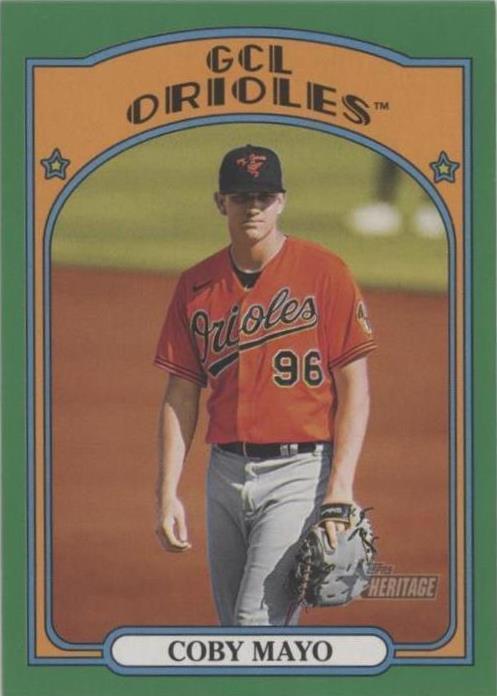 2021 Topps Heritage Minor League Edition - Coby Mayo #177 Green Border ...