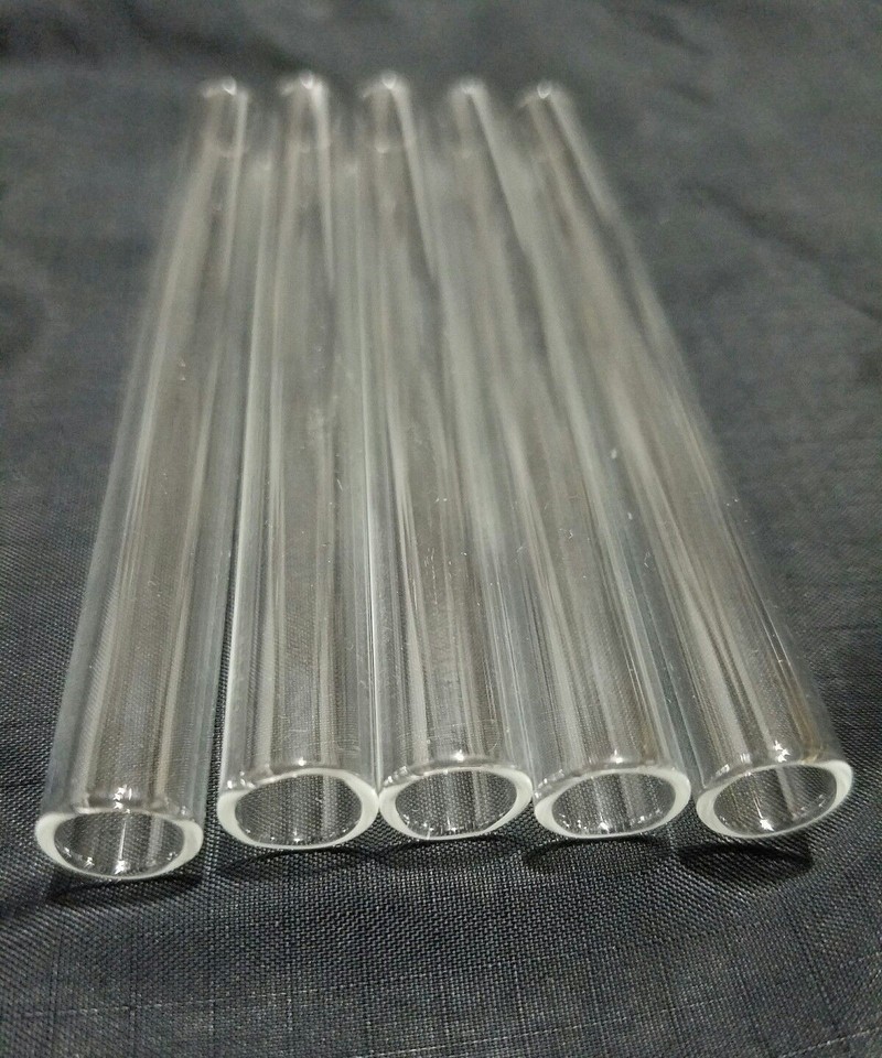 4" Lon 120 Piece Glass Pyrex Blowing Tubes 10mm OD 8mm ID Tubing 1mm ...