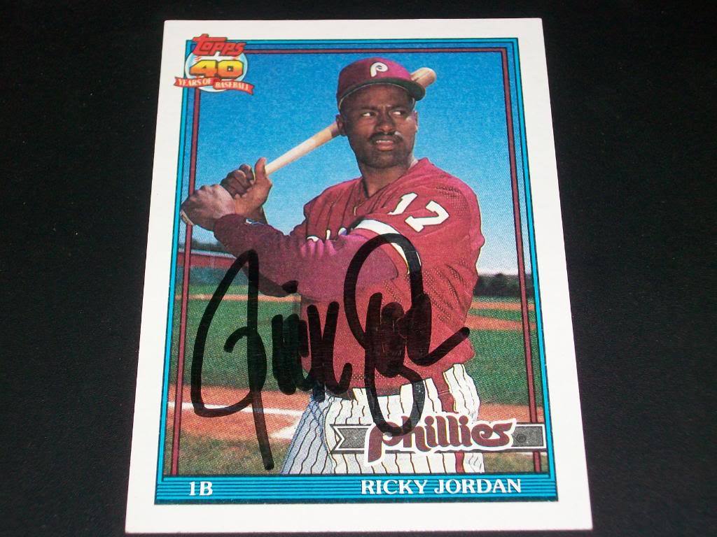Phillies Rickey Jordan Signed 1991 Topps #712 JSA C | eBay