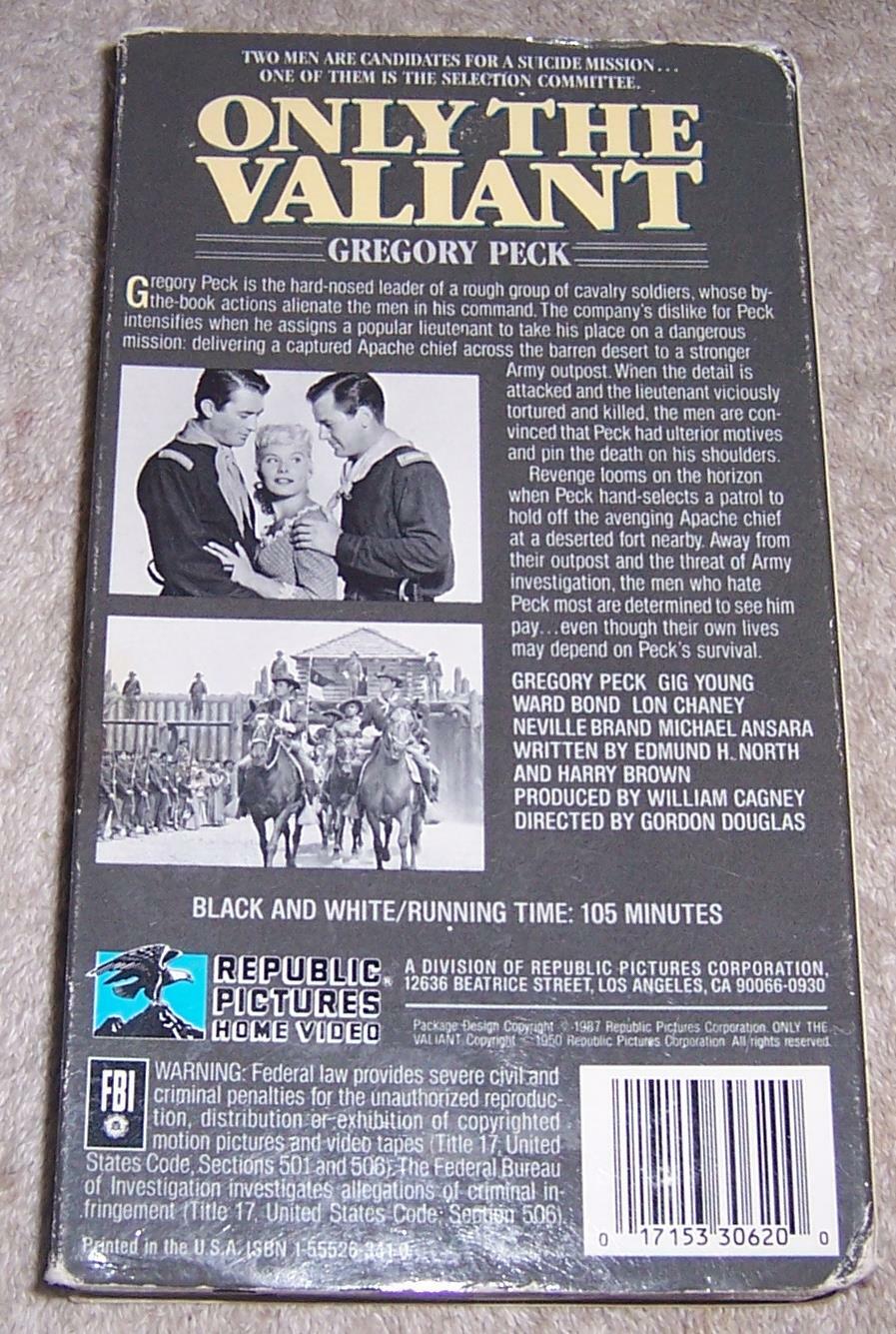 Only the Valiant VHS Video Gregory Peck 17153306200| eBay