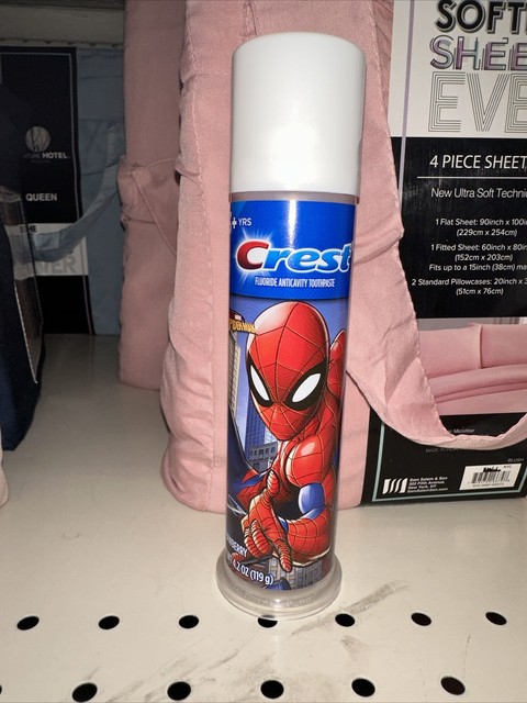 Crest Toothpaste Kids Spiderman Strawberry Flavor Pump 4.2 Oz Exp 08/22 ...