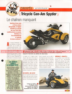CAN-AM Spyder Prototype Joe Bar Team Fiche Moto #001234 | eBay
