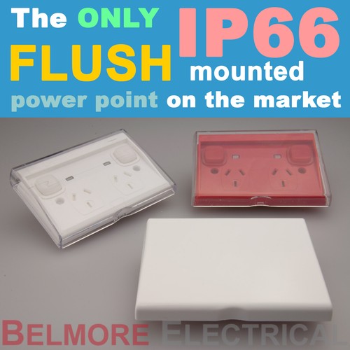 Transco Weatherproof Neptune Flush Mount Double/Twin Powerpoint GPO ...