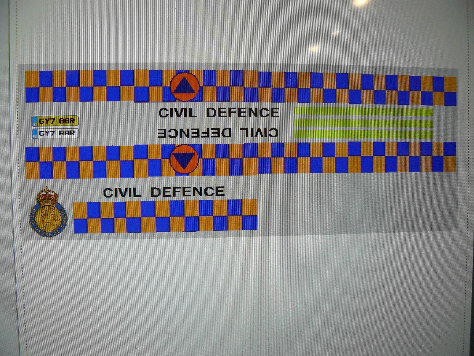 England Civil Defence SUV Decals 1:24 | eBay